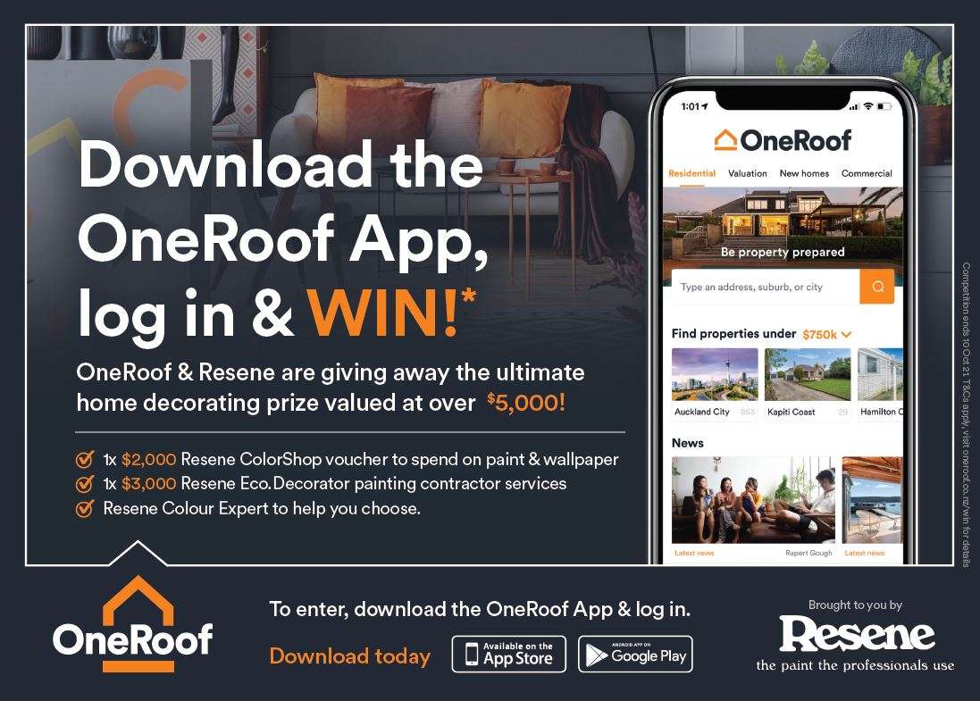 Download the OneRoof App, log in and be in to win the ultimate Resene ...